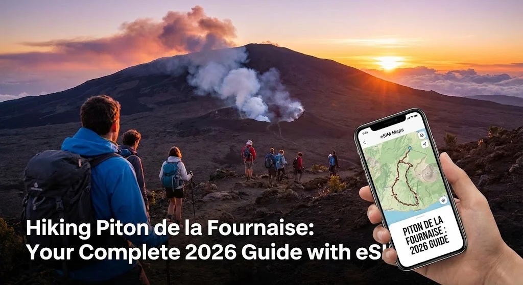 Piton de la Fournaise Hike Guide 2026: eSIM & Maps